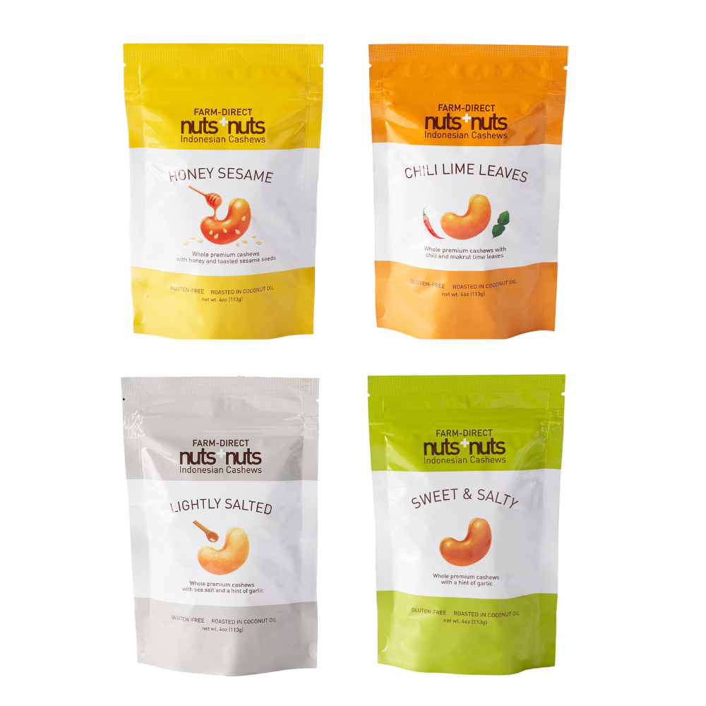Assorted Flavored Cashews Bundle- Gourmet Nut Snacks Online | Nuts+Nuts